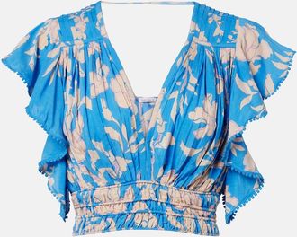 Poupette St Barth Top court &agrave; fleurs