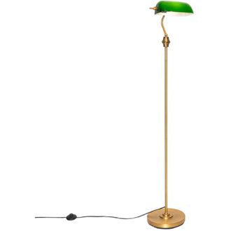 QAZQA Banker - led Dimmable Lampadaire variateur inclus - 1 lumière - h 140.5 cm - Bronze - - éclairage intérieur - Salon i Chambre i Cuisine i Salle à