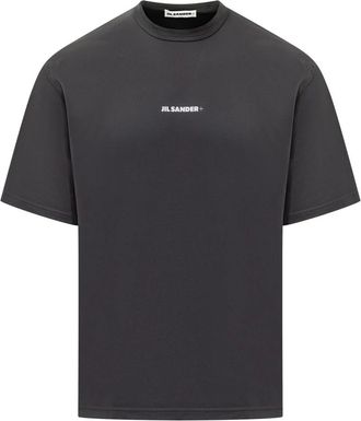 Jil Sander Homme, Tops, Noir, Taille: L Plus Logo Active T-Shirt