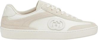 Gucci Wei&szlig;e Sneaker mit Schn&uuml;rung und Mandelf&ouml;rmiger Zehenpartie - - Shoes - Damen - Wei&szlig; - 37 1/2 EU