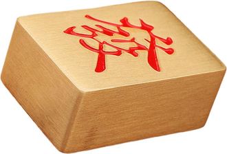 Valiclud Goldene Messing Mahjong Figur Skulptur Kleines Dekoratives Wohnzimmertisch Ornament Einzigartiges DIY Metallhandwerk Vielseitige Akzente f&uuml;r Modernen 