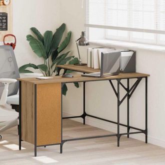 vidaXL vidaXL Bureau Ch&ecirc;ne artisanal 141 x 141 x 75 cm Bois ding&eacute;nierie