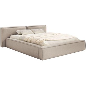 Selsey Selsey Tilves Low - Polsterbett 180x200 mit Bettkasten und Lattenrost, Chenille, beige