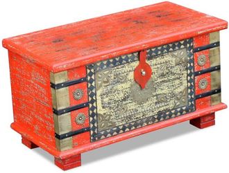 vidaXL Aufbewahrungstruhe Rot Mangoholz 80x40x45 cm vidaXL