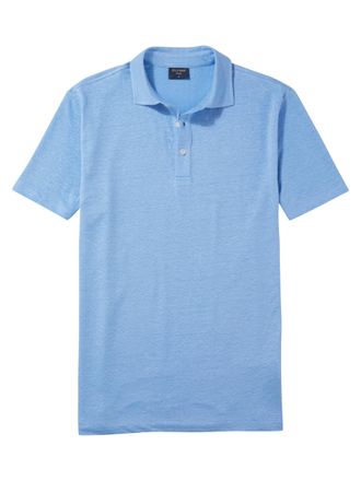 Olymp Herren Polo-Shirt Langarm Casual.Wirk,Einfarbig,Regular fit,hellblau 10,XXL