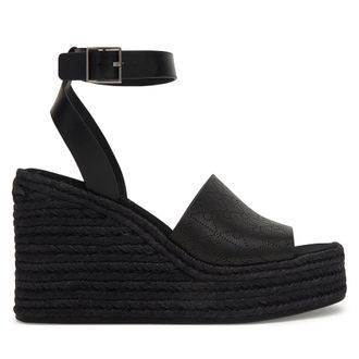 Calvin Klein Espadrilles Calvin Klein Wedge Espad 70 Aop Lth HW0HW03138 Schwarz