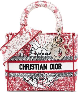 Dior Hobo Bags - DiorAmour Medium Embroidered Canvas Royale Lady D - Gr. unisize - in Rot - f&uuml;r Damen