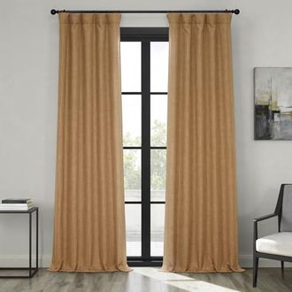 Half Price Drapes Vorhänge aus Kunstleinen, strukturiert, Raumverdunkelungsvorhänge für Schlafzimmer, 274 cm lang (1 Panel), 127 x 274 cm (B x L), Vorhänge für Wohnzimm