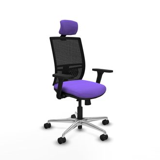 Piqueras y Crespo Atmungsaktiver Ambossessel mit 3D-Armen, h&ouml;henverstellbarer Lendenwirbelst&uuml;tze und h&ouml;henverstellbarem Kopfteil, ausgestattet mit Syncro/Traslack und S