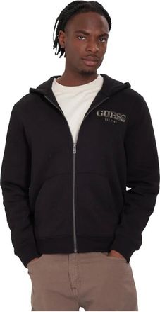 Guess Homme, Sweatshirts et sweats &agrave; capuche, Noir, Taille: M Sweat &agrave; capuche zipp&eacute;