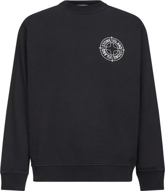 Stone Island Homme, Sweatshirts et sweats &agrave; capuche, Noir, Taille: L Crewneck SweaT-shirt