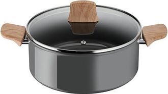 T-fal Renew Faitout 24 cm, Revêtement antiadhésif céramique, Eco-conçue, Recyclée, Cuisson saine, Thermo-Signal, Ustensile sûr, Fabriqué en France, Tous feu