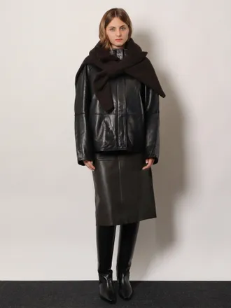 SOEUR Womens Leather Jacket Gamma Black