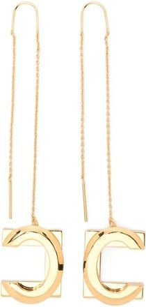 Elisabetta Franchi Femme, Accessoires, Jaune, Taille: ONE Size Boucles doreilles cha&icirc;ne avec logo