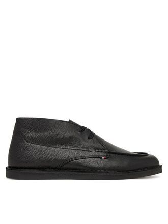 Tommy Hilfiger Halbschuhe Hilfiger Stitchdown Tbl Lth Chuk FM0FM05743 Schwarz