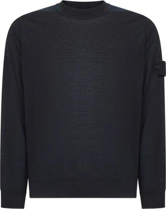 Stone Island Homme, Pulls, Bleu, Taille: M Pulls Bleus pour Hommes