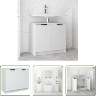 vidaXL vidaXL Badezimmerregal Holz - Badschrank Wei&szlig; 64,5x33,5x59 cm Holzwerkstoff