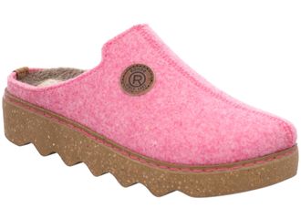 Rohde Damen Pantoffel Hausschuh Filz Plateausohle lose Einlagen Foggia-D 6120, Gr&ouml;&szlig;e:41 EU, Farbe:Pink