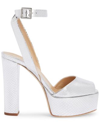 Giuseppe Zanotti sandales Betty &agrave; plateforme 120 mm - Argent