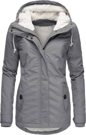 Generic Manteaux dhiver pour femmes, Parka &eacute;paisse et chaude doubl&eacute;e en polaire, vestes de pluie grande taille, imperm&eacute;ables avec capuche
