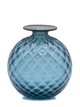 VENINI vase en verre Monofiore Balloton (12,5 cm) - Bleu
