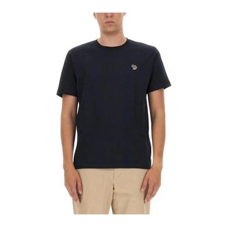 Paul Smith Rundhals-T-Shirt mit Zebralogo - - Tops - Herren - Blau - S