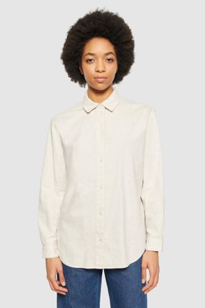 Knowledge Cotton Apparel Damen vegan Hemd Flanell Greige