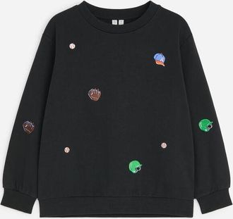 Arket Frottee-Sweatshirt -Schwarz