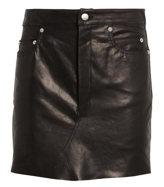 Rick Owens Lido Mid-Rise Leather Mini Skirt Size XS