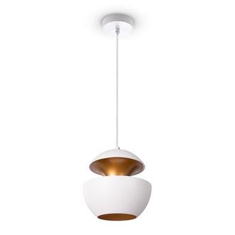Paco Home Suspension Salle À Manger Lampe Suspendue Lampe Cuisine Table Abat-Jour Câble Textile 1,5 m E27 Industriel, Couleur:Or (Ø20cm), Type de luminaire___Co