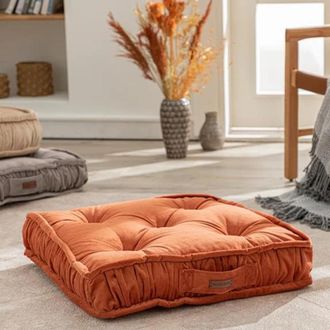 English Home Bodenkissen, Gro&szlig; Sitzkissen Boden, Dekorative Maschinenwaschbar Sitzerh&ouml;hung, Weich Dicker Stuhlkissen, Meditationskissen, Yogakissen, Haustierbett, 