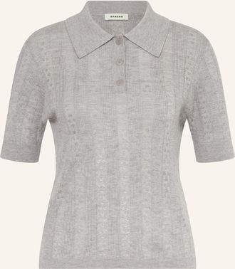Sandro Sandro Strick-Poloshirt grau