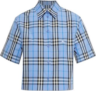 Burberry Femme, Blouses et Chemises, Bleu, Taille: 32 FR Short Abby Shirt