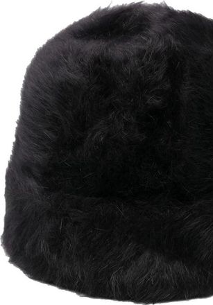 Catarzi AI22CAT46 Rabbit Fur and Angora Winter Hat - Black