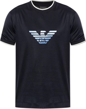 Emporio Armani Homme, Tops, Bleu, Taille: S Slim Fit T-Shirt
