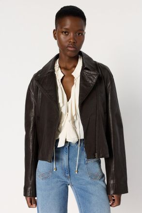 Gerard Darel Veste en cuir vieilli - NINA - Cinnamon