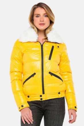 Cipo & Baxx Winterjacke Winterjacke mit Kunstfellkragen mit Kunstfellkragen, WM108