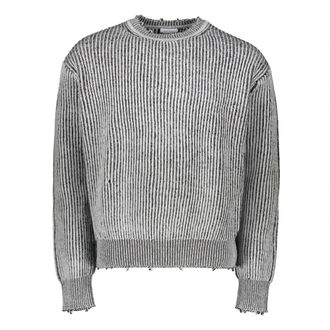 John Elliott + Co Wollpullover mit abgenutzten Kanten - - Knitwear - Herren - Grau - S