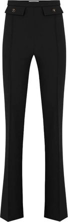 Elisabetta Franchi Femme, Pantalons, Noir, Taille: 44 FR Pantalon en cr&ecirc;pe double