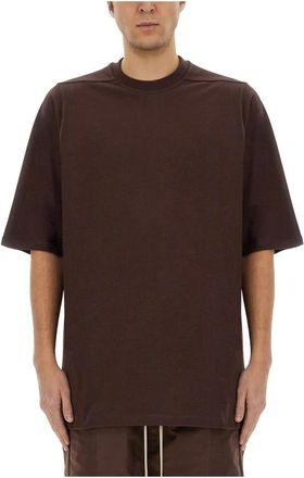 Rick Owens Homme, Tops, Brun, Taille: L T-Shirt Jumbo