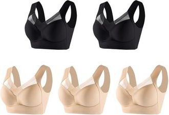 Generic Panneau de vanit&eacute; adh&eacute;sif adh&eacute;sif pour v&ecirc;tements - Soutien-gorge de yoga court - Soutien-gorge anti-affaissement - Soutien dorsal - Gris - Taille A - 