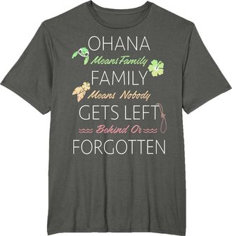 Disney Lilo & Stitch Ohana Means Family Quote T-Shirt