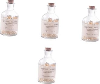 Cabilock 4 St&uuml;ck Feuerzeug Streichh&ouml;lzer im Edlen Design in Dekorativem Glasbeh&auml;lter Aromatische Stilvolles f&uuml;r Hochzeit Zuhause und Besondere Anl&auml;sse