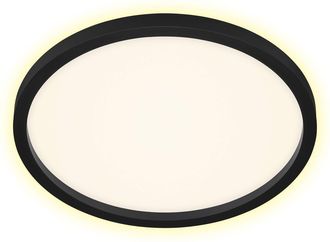 Briloner Briloner Leuchten - LED Deckenleuchte, Deckenlampe inkl. Backlight-Effekt, 22 Watt, 3.000 Lumen, 3.000 Kelvin, Wei&szlig;-Schwarz, &Oslash; 42,5cm