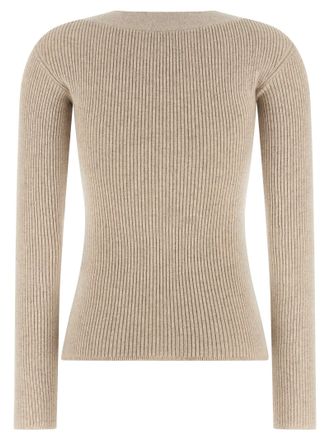 Max Mara Womens Beige Wool Cardigan Clothing