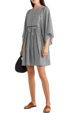 Michael Kors Collection Gingham Seersucker Dress Size M