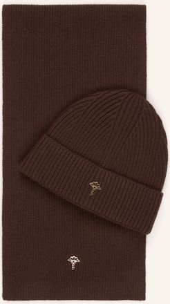 Joop Set Amante: Schal Und M&uuml;tze Mit Geschenkbox braun