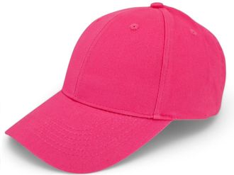 styleBREAKER Unisex 6-Panel Baseball Cap | geb&uuml;rstete Baumwolle | Klettverschluss verstellbar | einfarbiges Basecap f&uuml;r Damen und Herren, Farbe:Pink