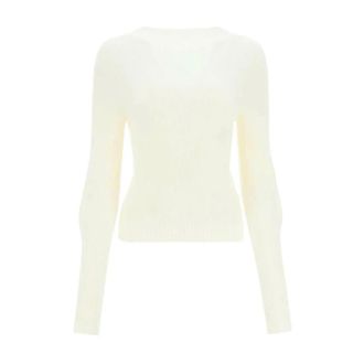 Low Classic Wei&szlig;e Strickoberteil - - Knitwear - Damen - Wei&szlig; - M