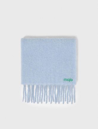 Maje Echarpe En Mix Laine Et Alpaga - Bleu - Maje